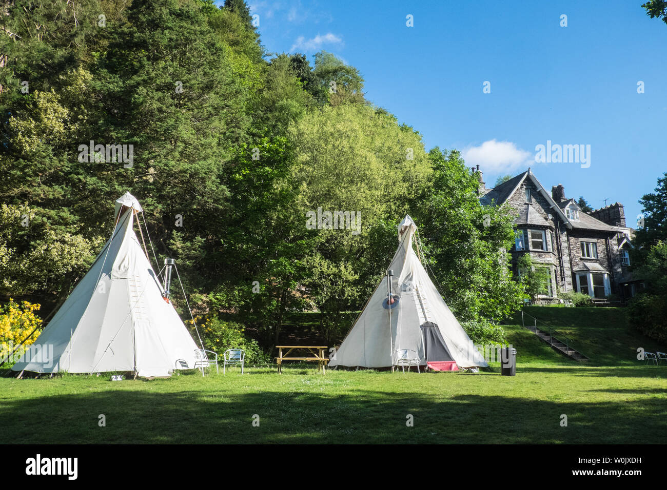 Glamping,camping,tipi,teepee,option,at,YHA,Grasmere,The Lake District ...