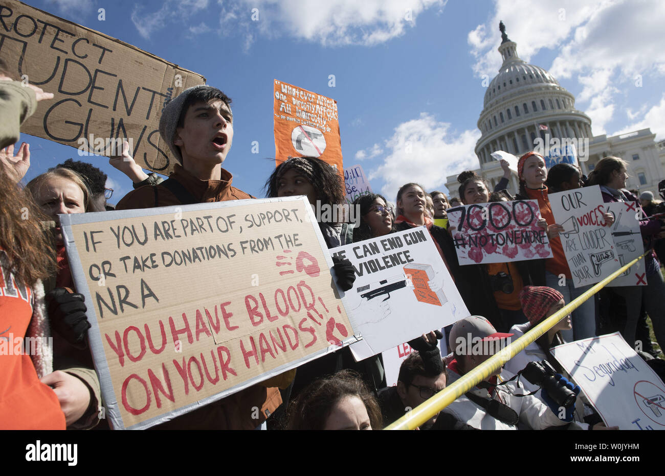 Local area students participate in the National School Walkout protest ...