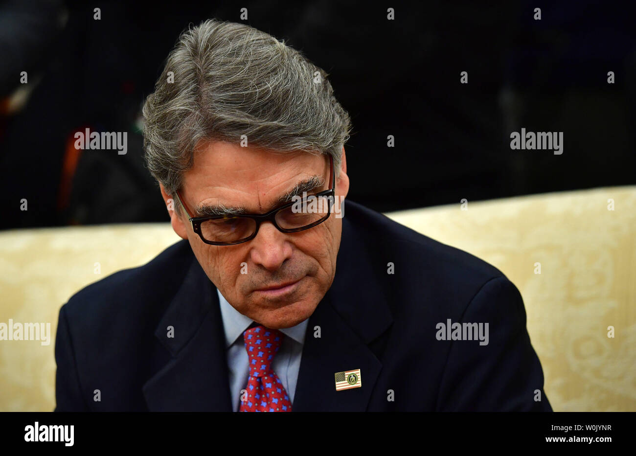 Interior Secretary Rick Perry attends a meeting with President Donald ...