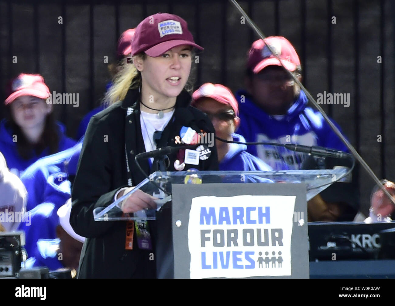 Speaker Sarah Chadwick addresses the March for Our Lives rally on March ...