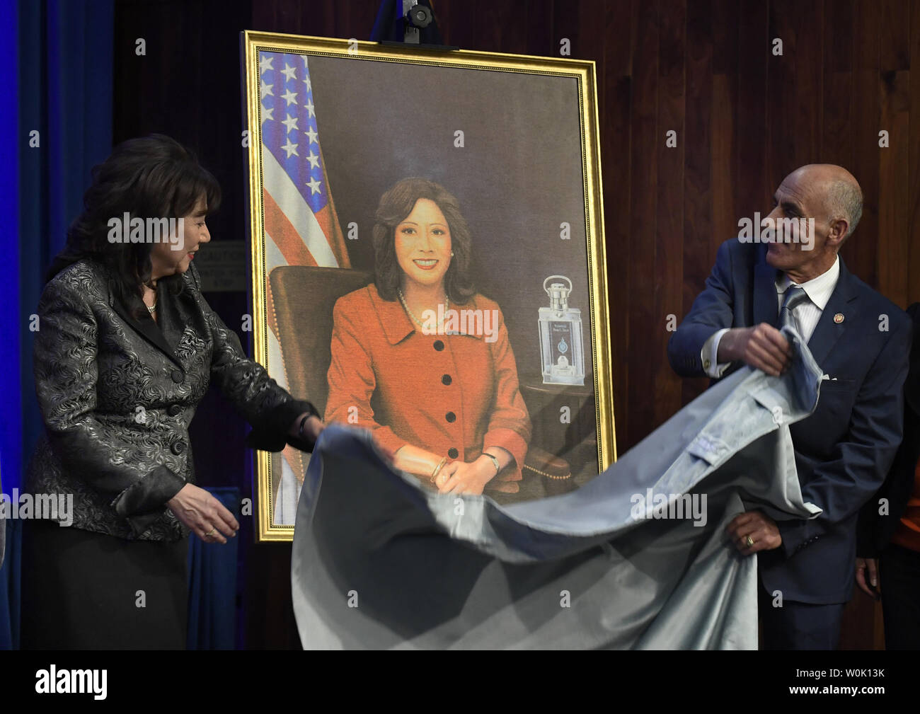 Former Secretary of Labor Hilda L. Solis (L) and her husband Sam Sayyad ...