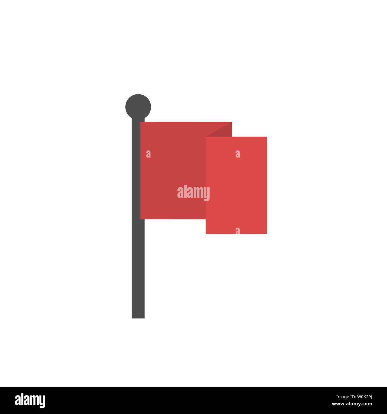 Red flag icon. Location marker symbol, Vector illustration Stock Vector ...