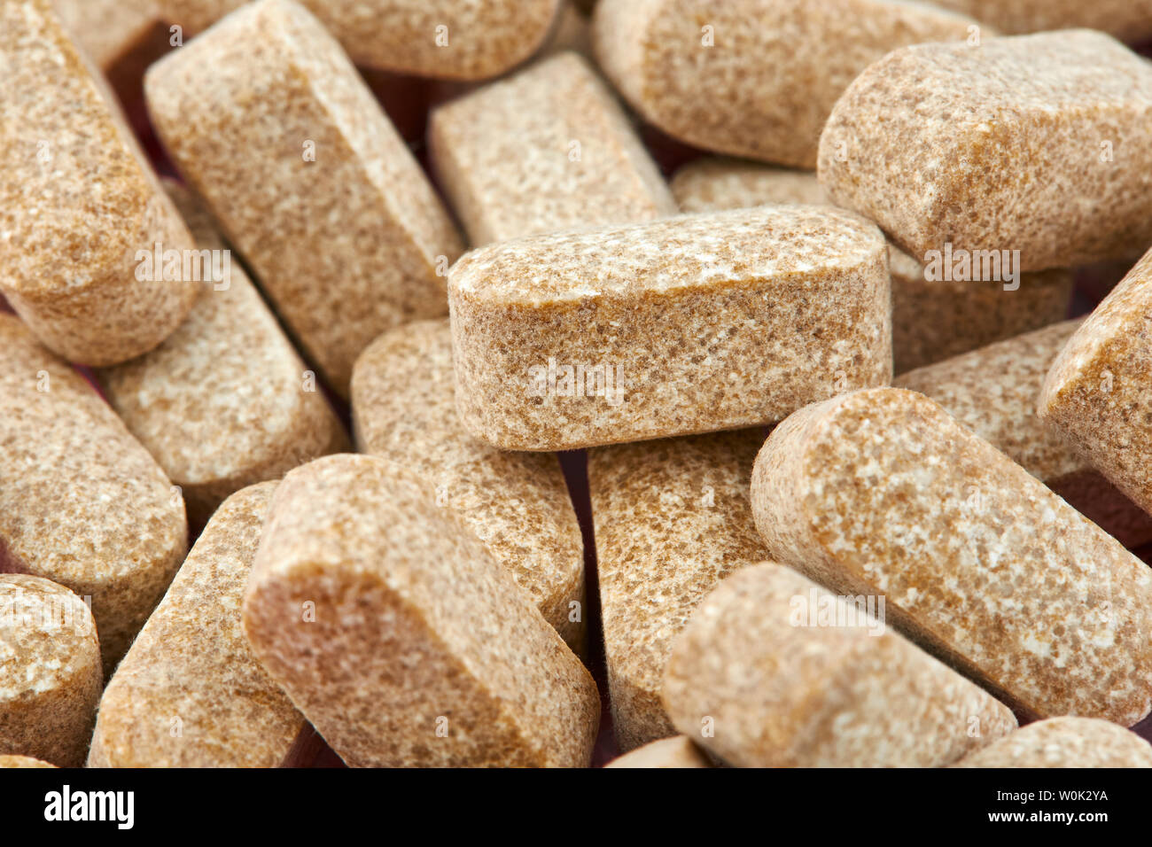 Close-up photo of many brown pills. Medicine Stock Photo - Alamy