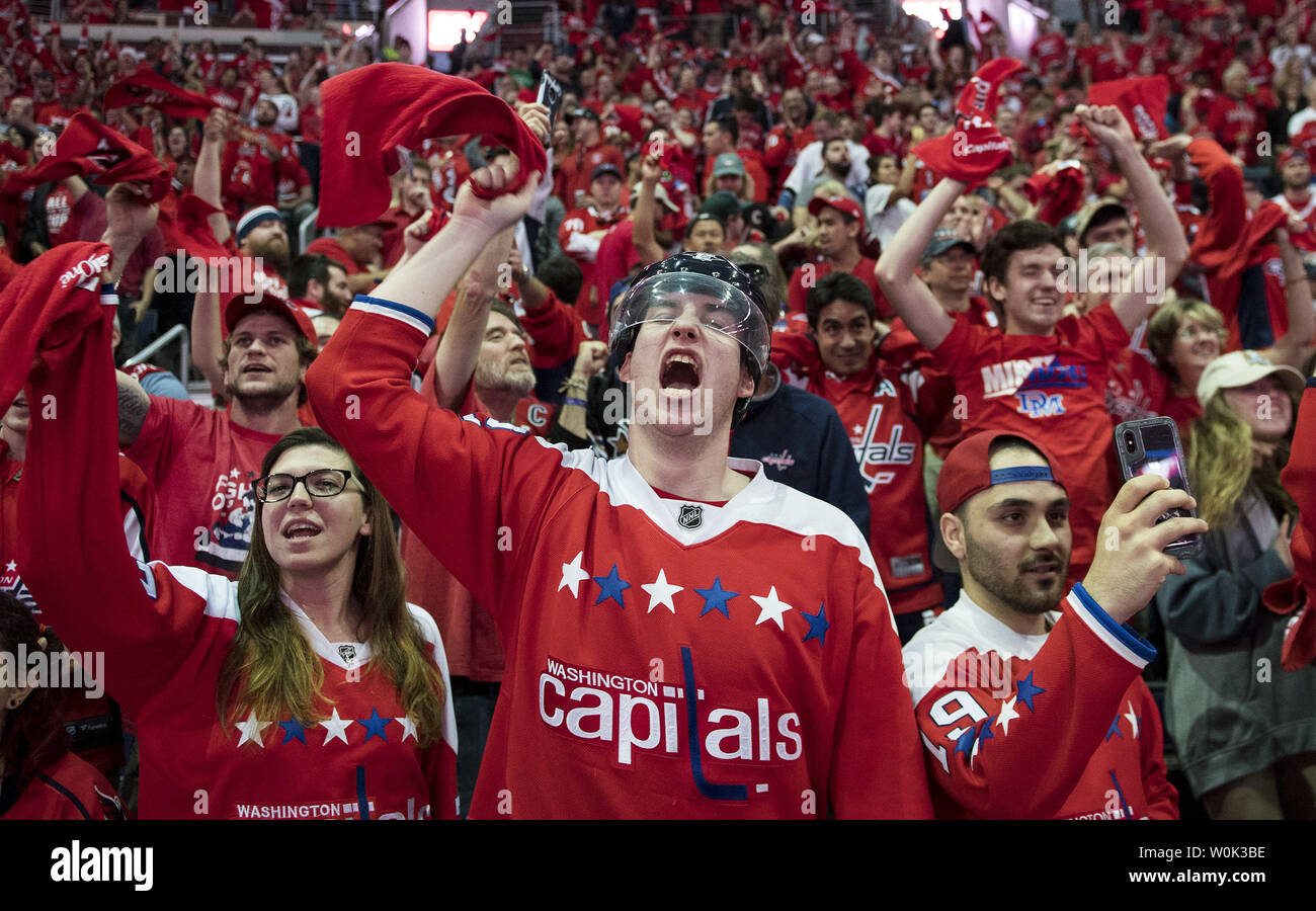 Washington Capitals fans celebrate as the Capitals win the Stanley Cup ...