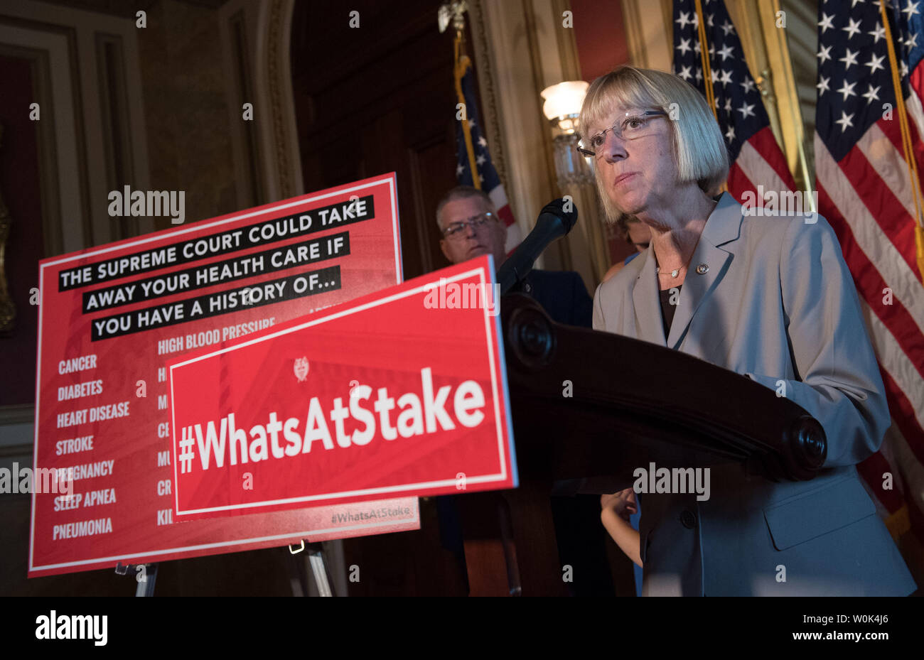 Sen. Patty Murphy, D-WA, speaks on the Supreme Court and healthcare and ...
