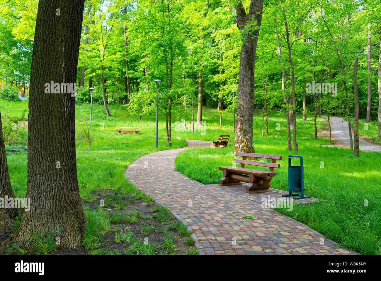Shady benches hi-res stock photography and images - Alamy