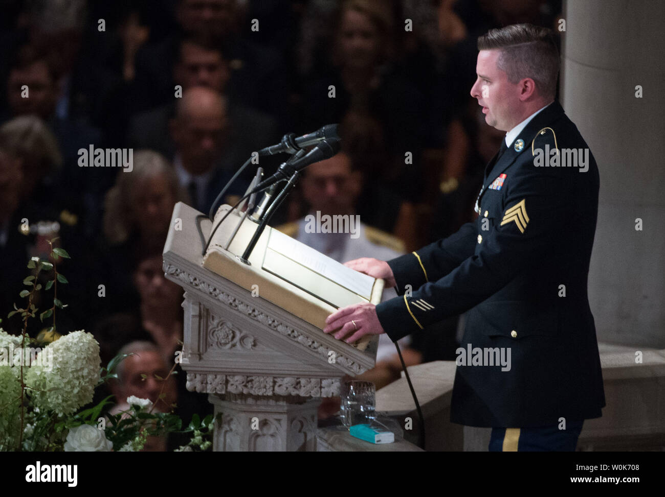 James McCain delivers a reading at his father Senator John McCain's ...