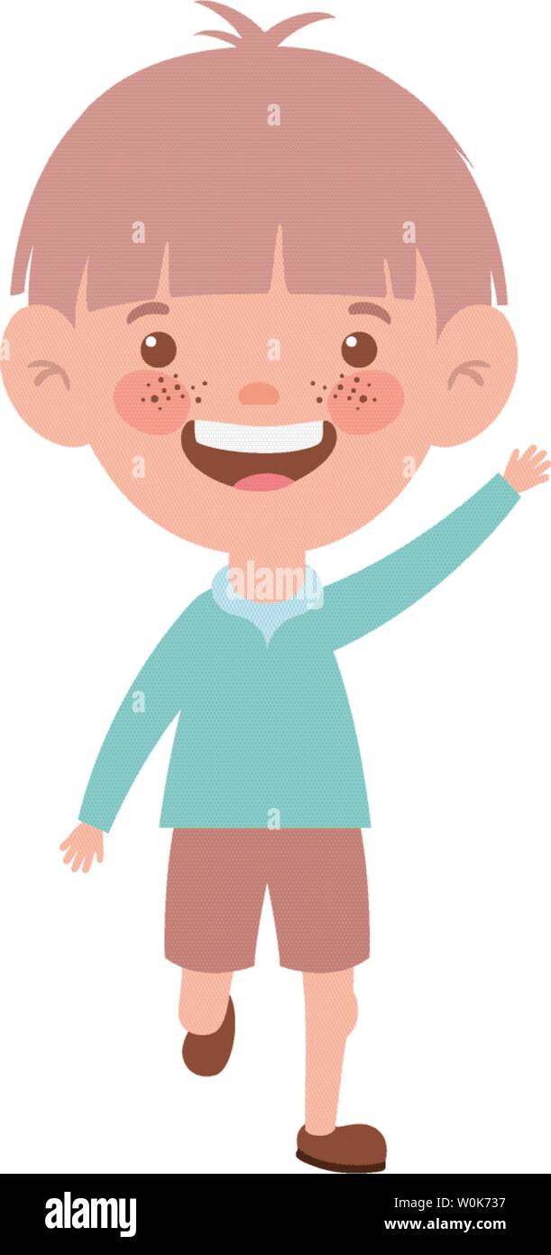 baby boy standing smiling on white background Stock Vector Image & Art ...