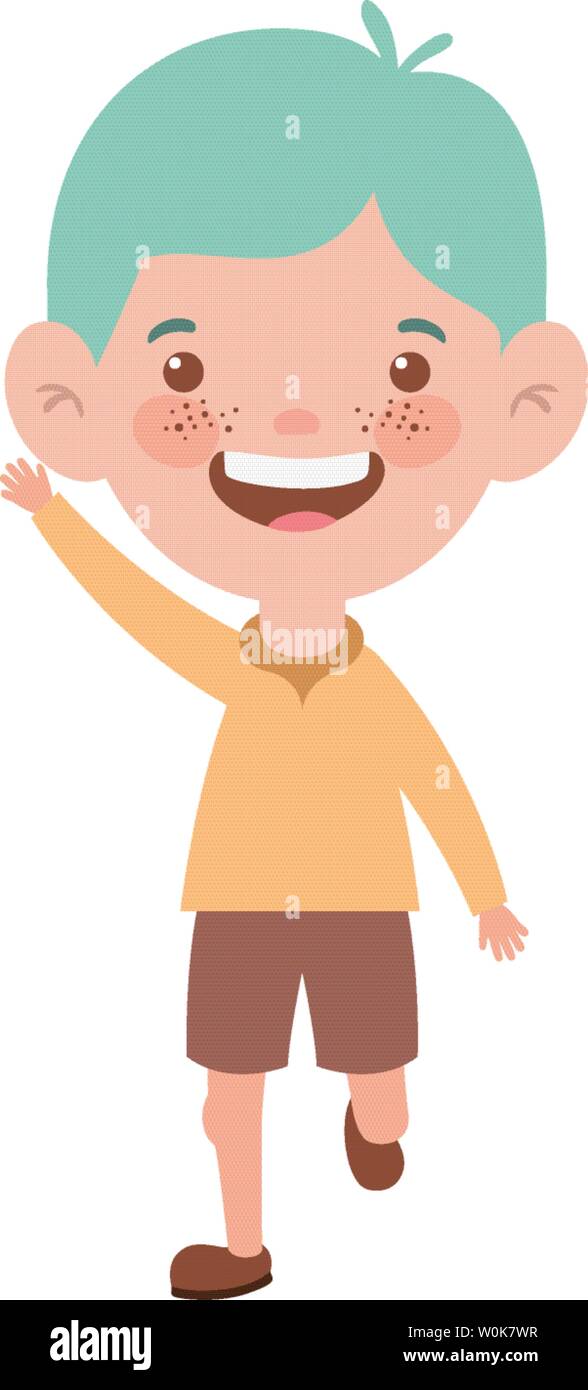 baby boy standing smiling on white background Stock Vector Image & Art ...