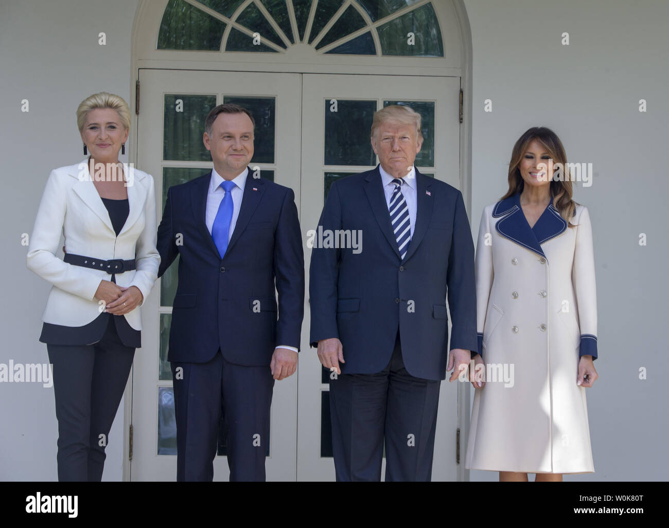 Mrs Kornhauser-Duda, President of Poland Andrzej Duda, U.S. President ...