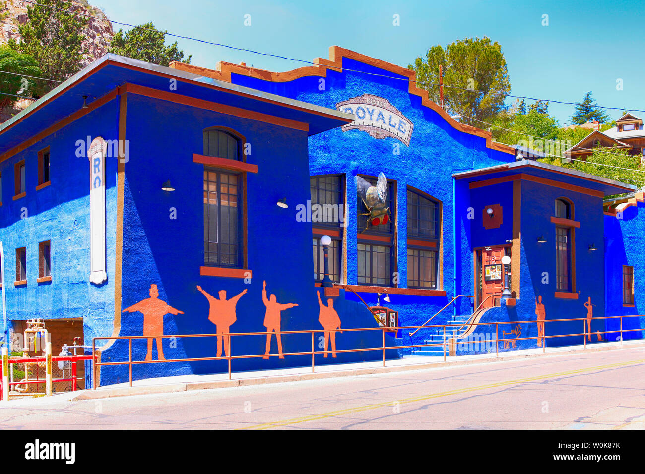 The blue painted Royale Cinema on Tombstone Cayon Road in Bisbee, AZ ...