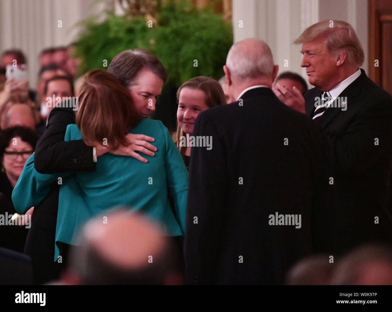 Supreme Court Associate Justice Brett Kavanaugh hugs his wife Ashley ...