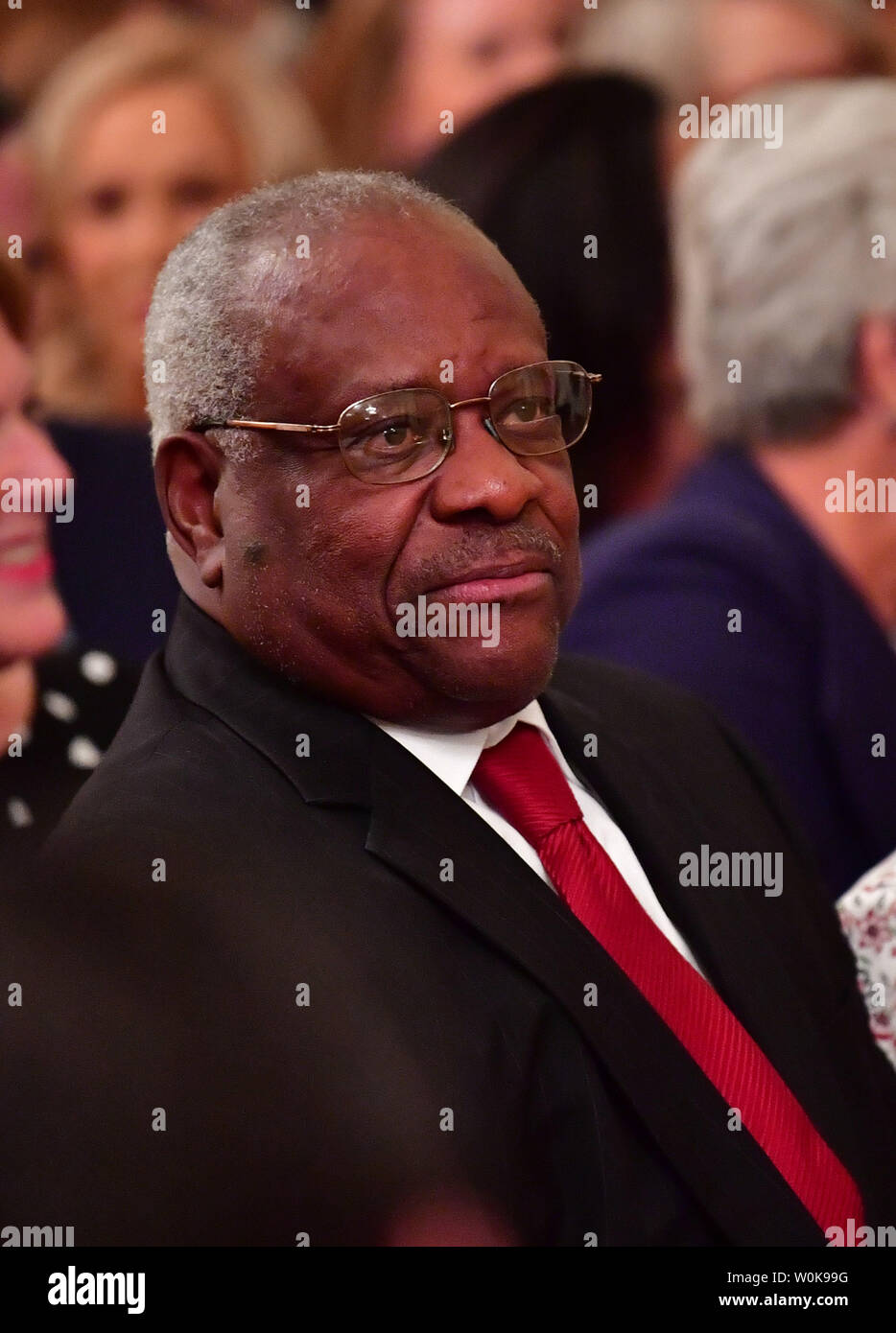 Supreme Court Associate Justice Clarence Thomas attends the ceremonial ...