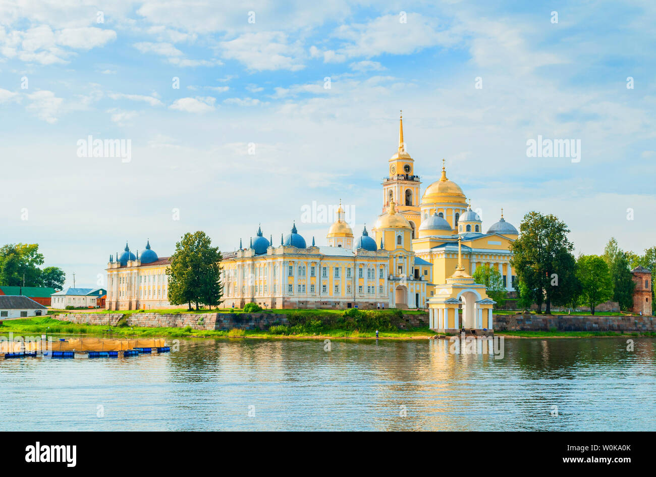 Tver region, Ostashkov, Russia. Travel landscape. Nilo-Stolobensky ...