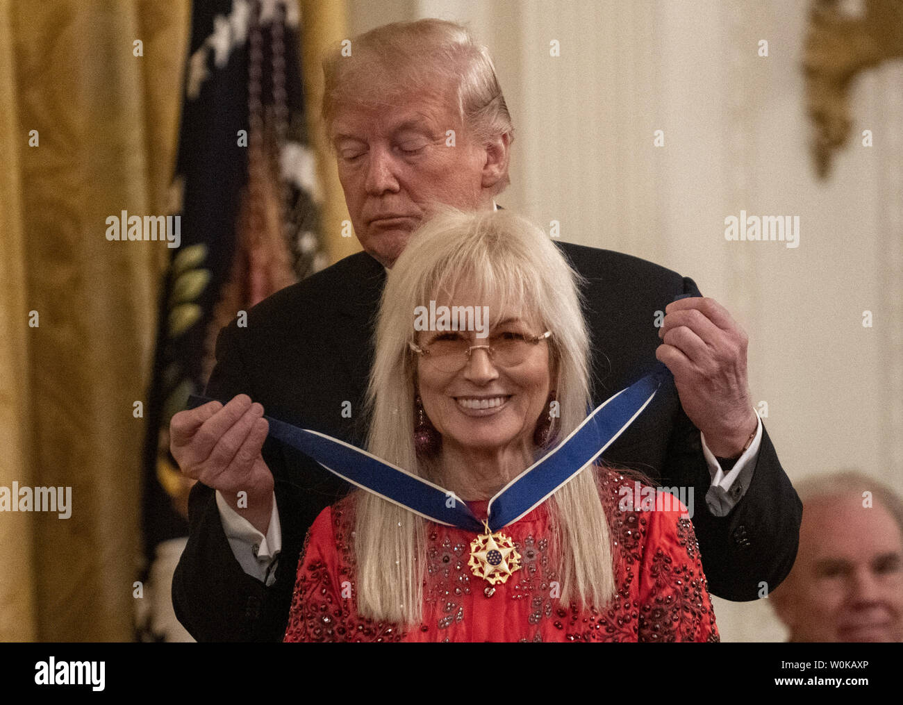 President Donald Trump awards the Medal of Freedom to Miriam Adelson, a ...