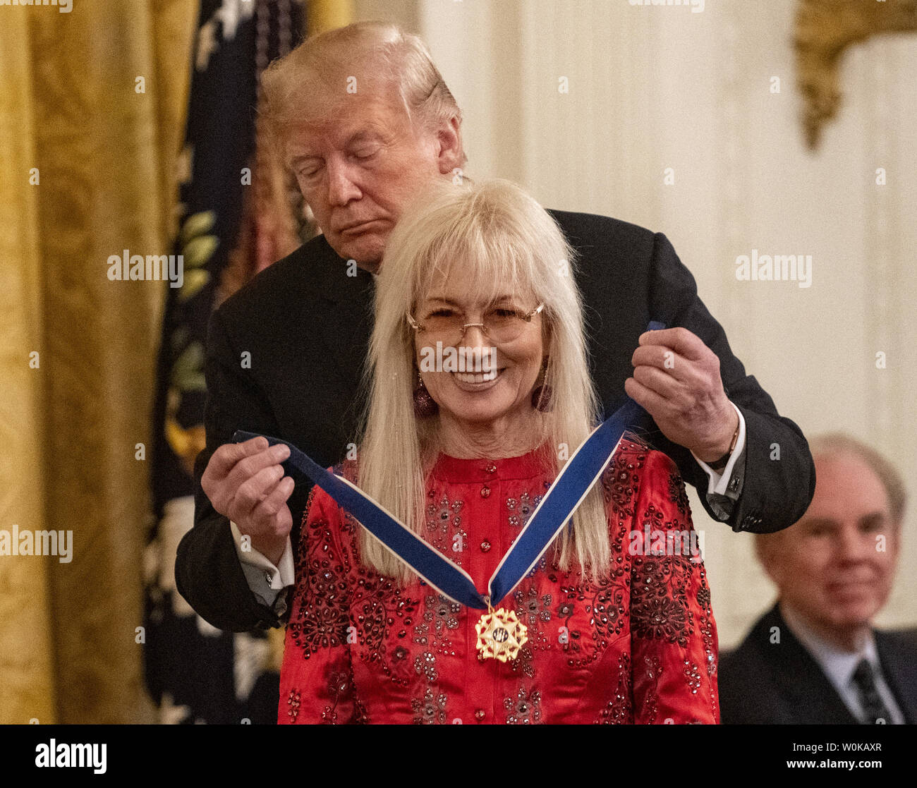 President Donald Trump awards the Medal of Freedom to Miriam Adelson, a ...
