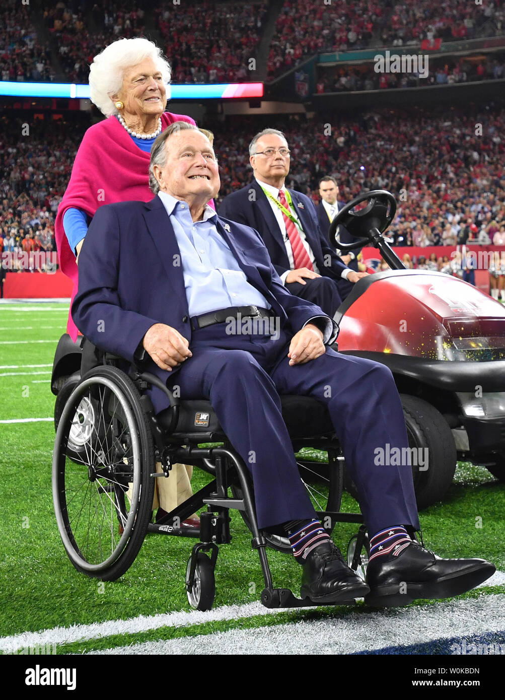 In this file photo, former President George HW Bush and wife Barbara ...