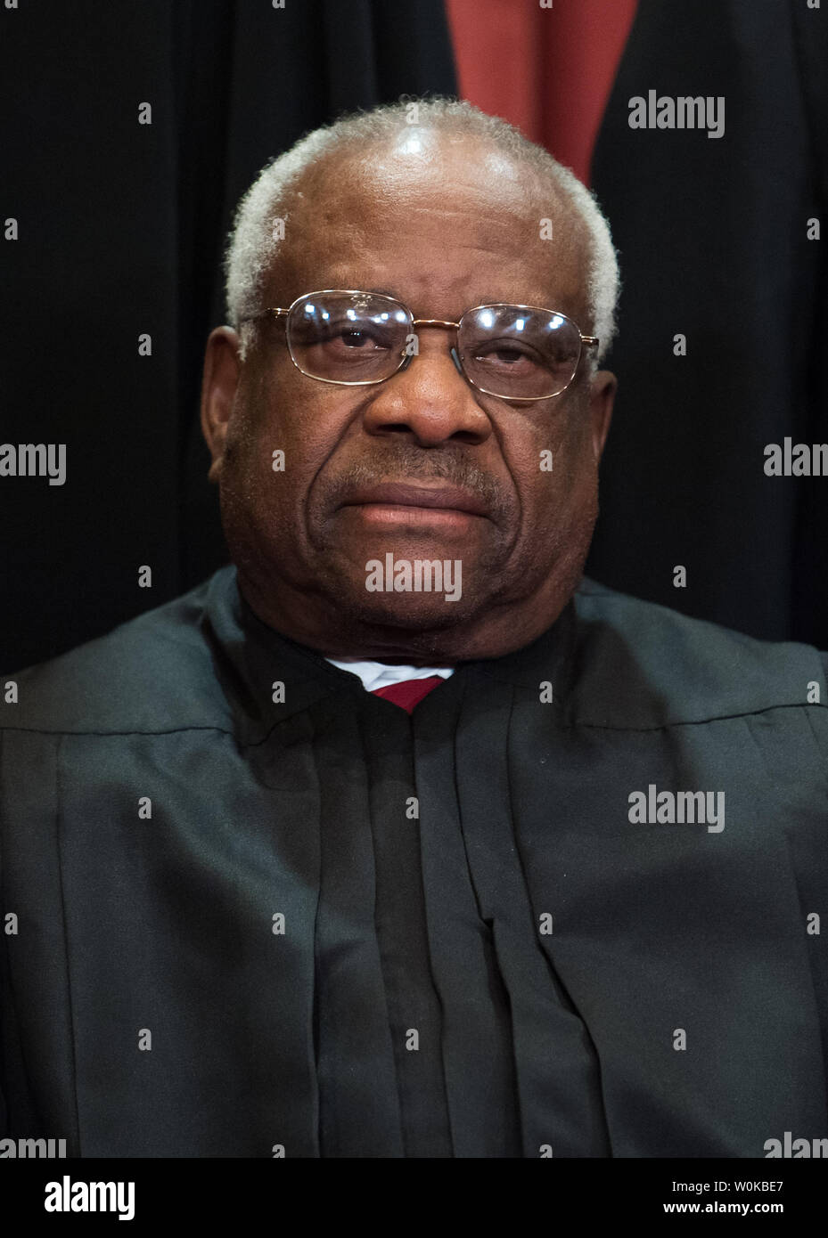 Supreme Court Associate Justice Clarence Thomas poses during the ...