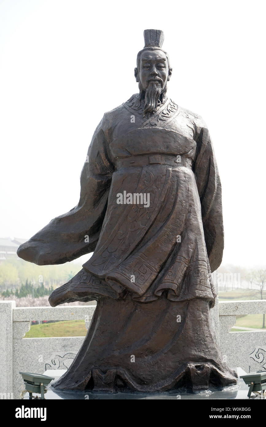 Statues of ancient Qin characters Stock Photo - Alamy