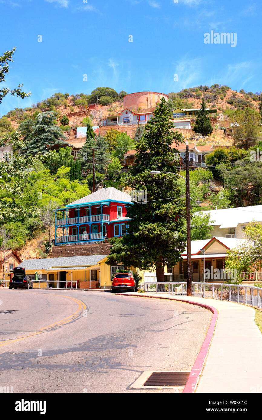 View of the hillside homes on Tombstone Canyon Road on the outskirts of ...