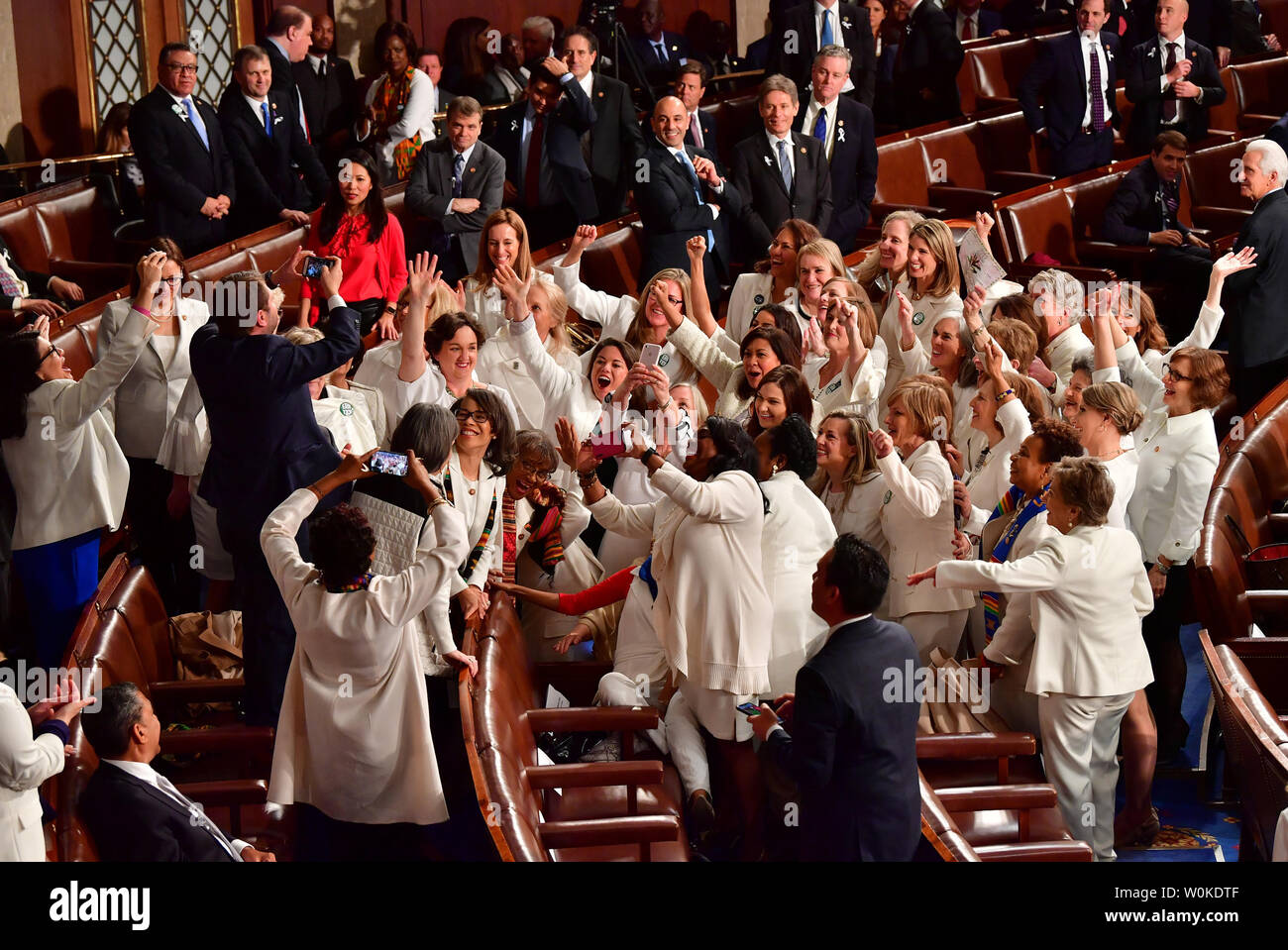 Women Democrats of the House, wearing white in honor of women's ...