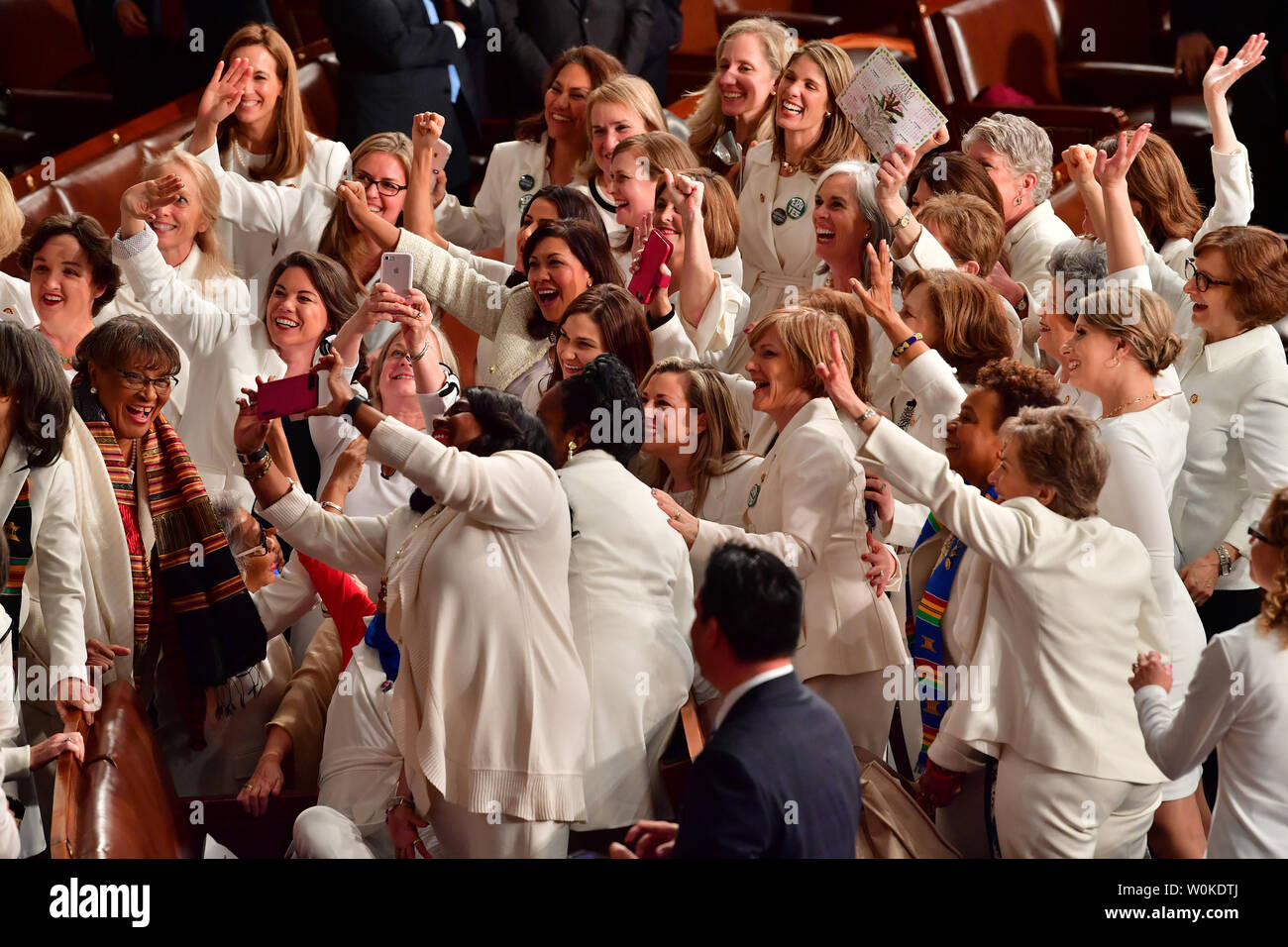 Women Democrats of the House, wearing white in honor of women's ...