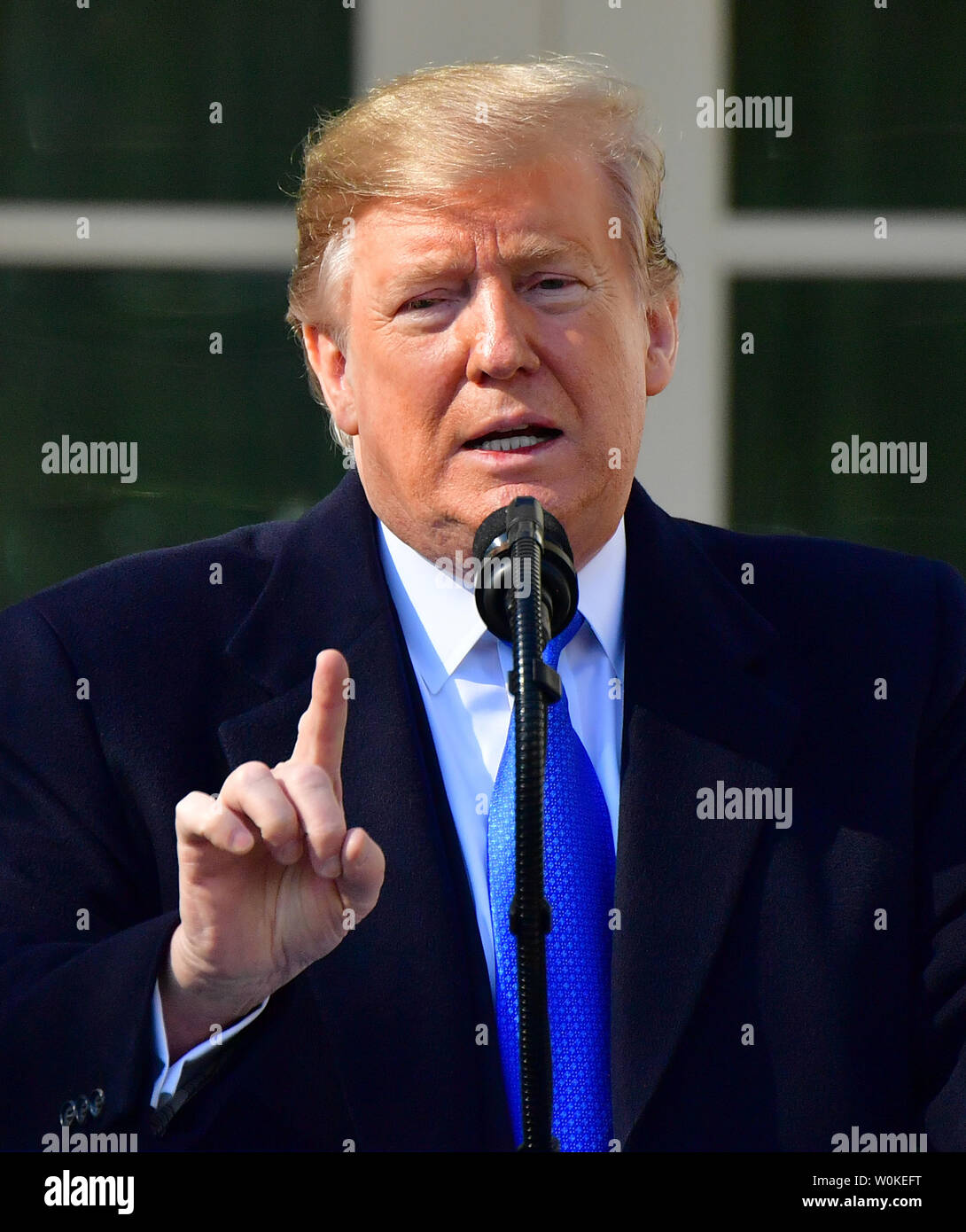 President Donald Trump makes statement in the Rose Garden at the White ...