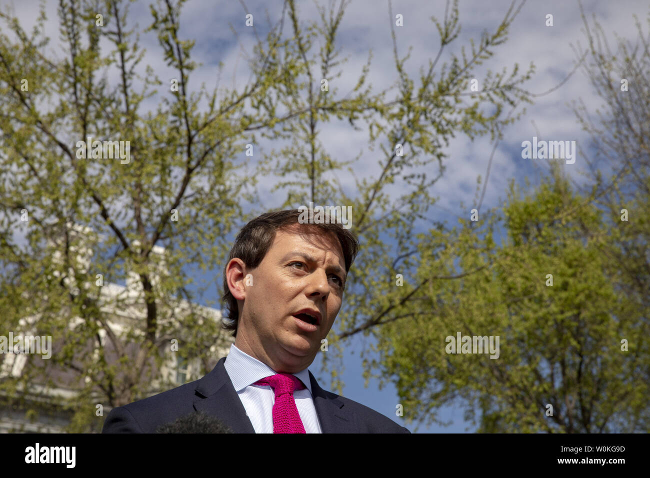 Hogan Gidley, White House deputy press secretary speaks to the media ...