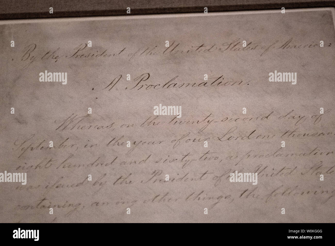 The Emancipation Proclamation is on display as a special exhibit to ...