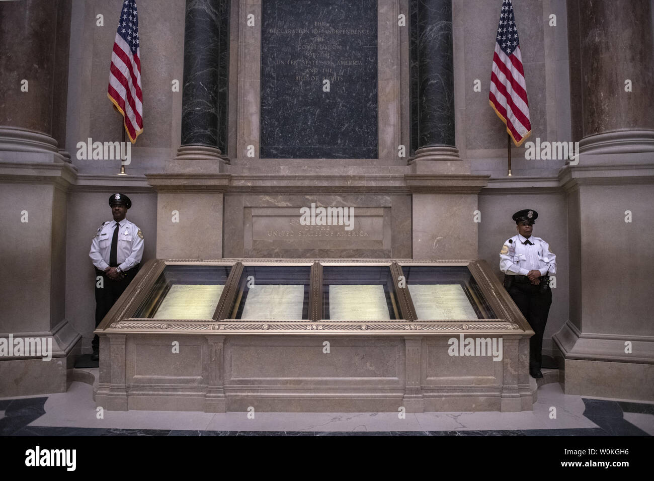 The Constitution of the United States of 1789 is on display along with ...