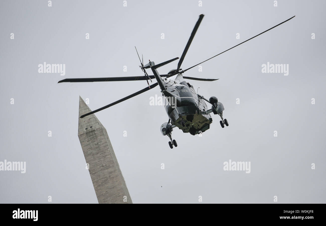 U.S. President Donald Trump and First Lady Melania Trump depart the ...