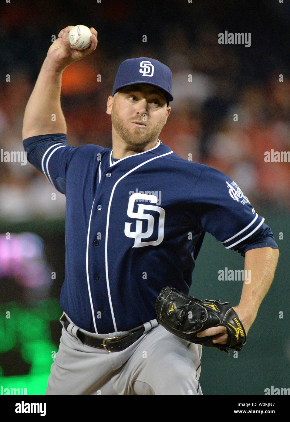 San Diego Padres relief pitcher Shawn Kelley (56) pitches against the ...