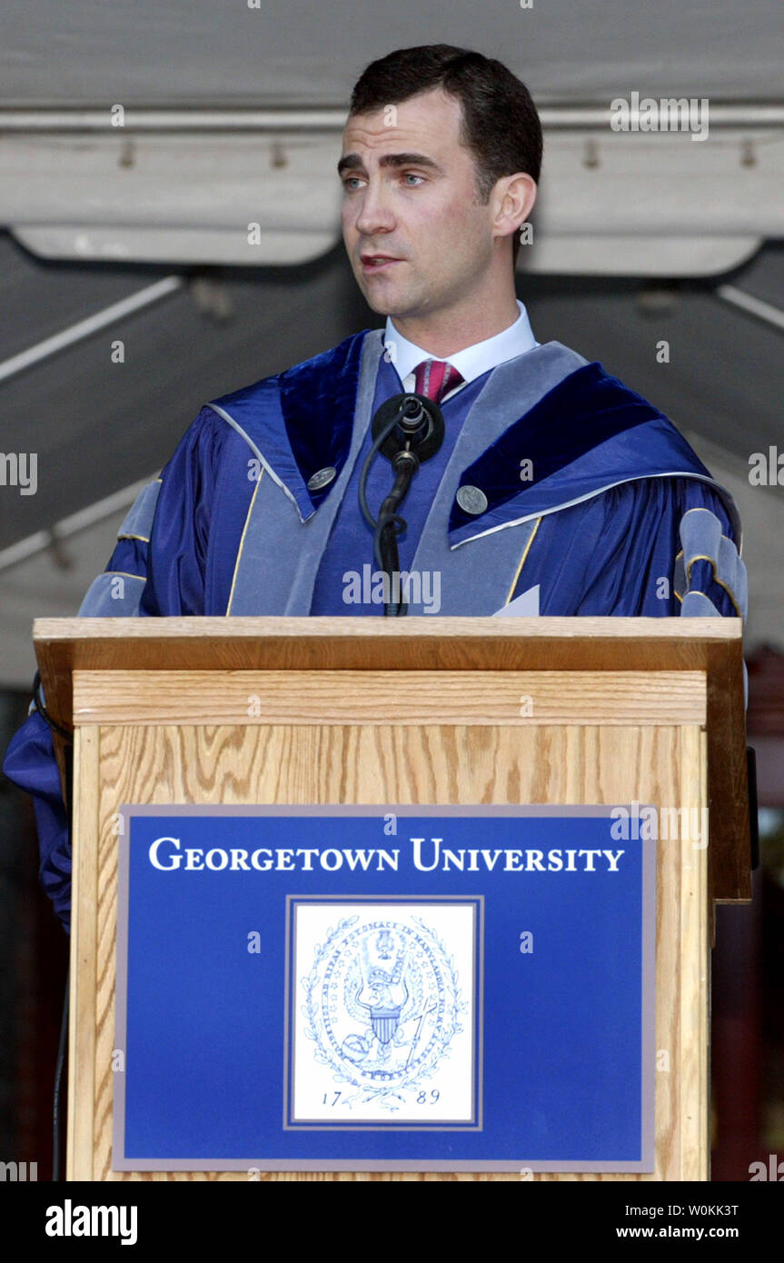 Spanish Crown Prince Felipe addresses the Walsh School of Foreign ...