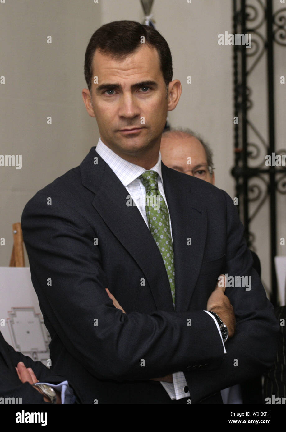 Spanish Crown Prince Felipe attends the ceremony announcing a ...