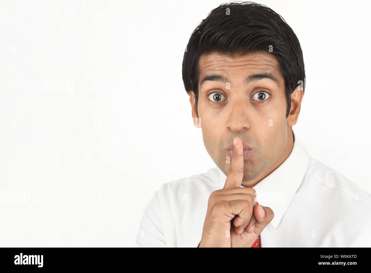 Finger on lips india Cut Out Stock Images & Pictures - Alamy
