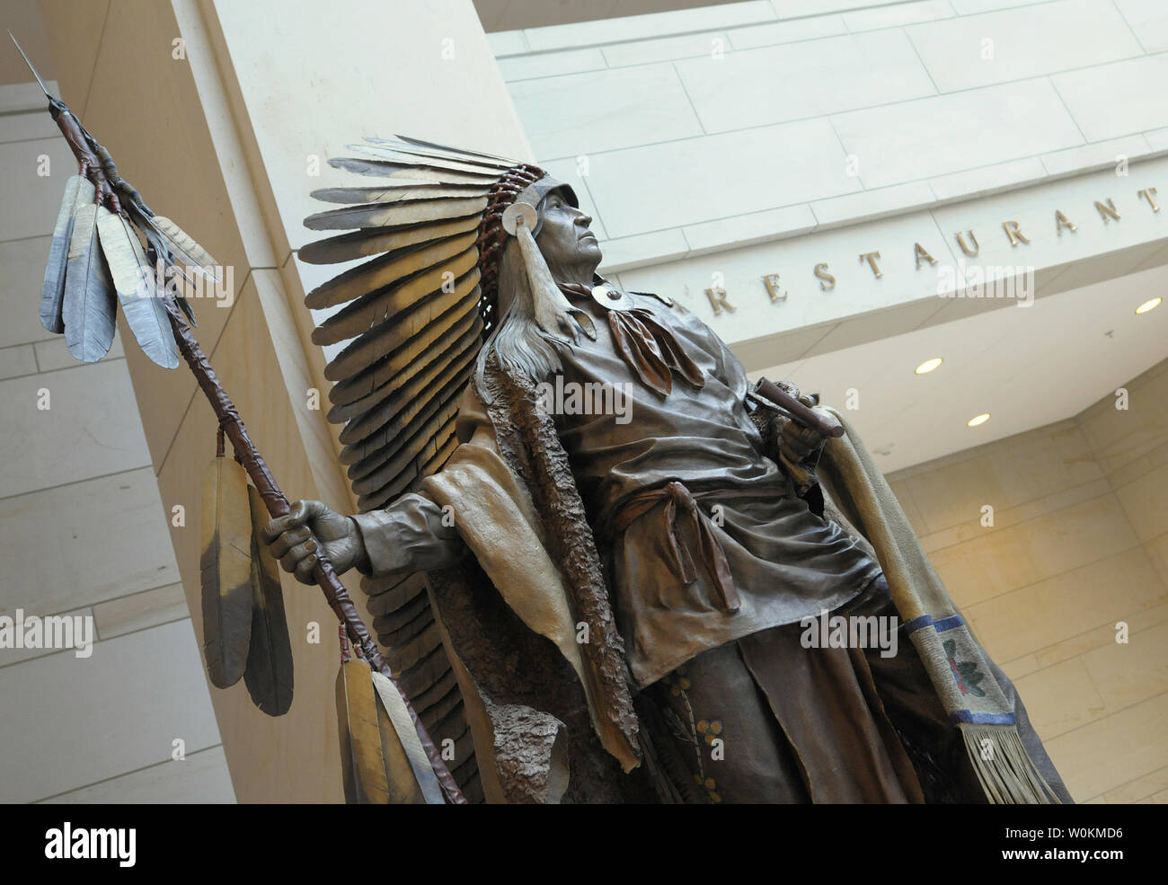 A sculpture is seen at the Emancipation Hall during the media preview ...