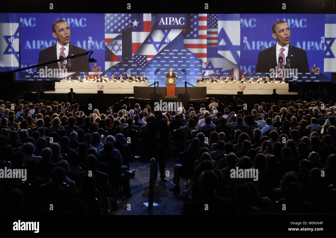 U.S. President Barack Obama delivers remarks at AIPAC Policy Conference ...