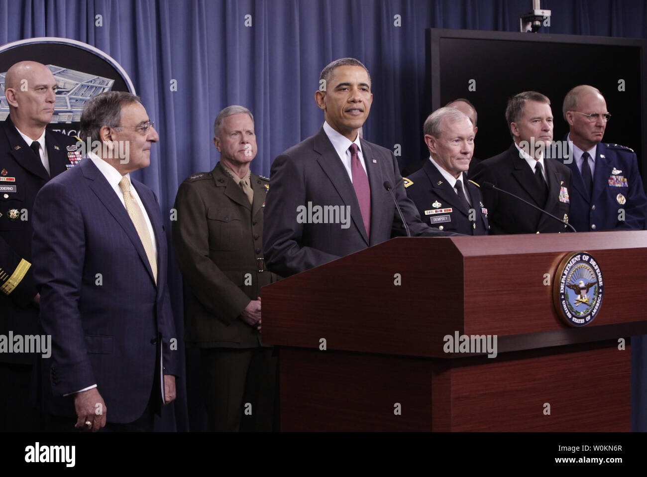 U.S. President Barack Obama delivers remarks at the Pentagon on the ...