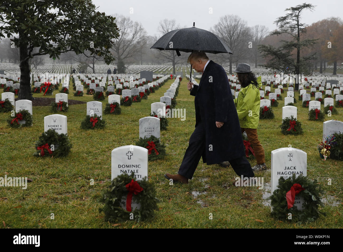 U.S. President Donald Trump visits Section 60 at Arlington National ...