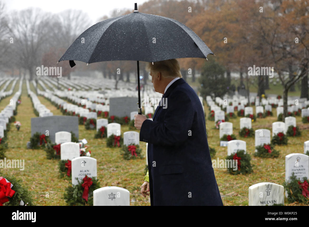 U.S. President Donald Trump visits Section 60 at Arlington National ...
