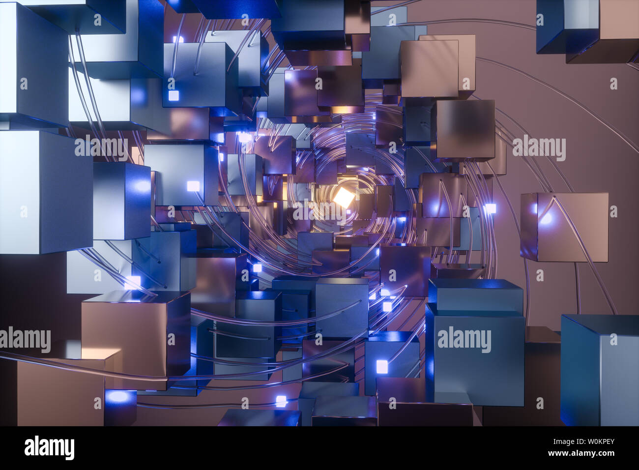 Square swirl magic background, 3D rendering Stock Photo - Alamy