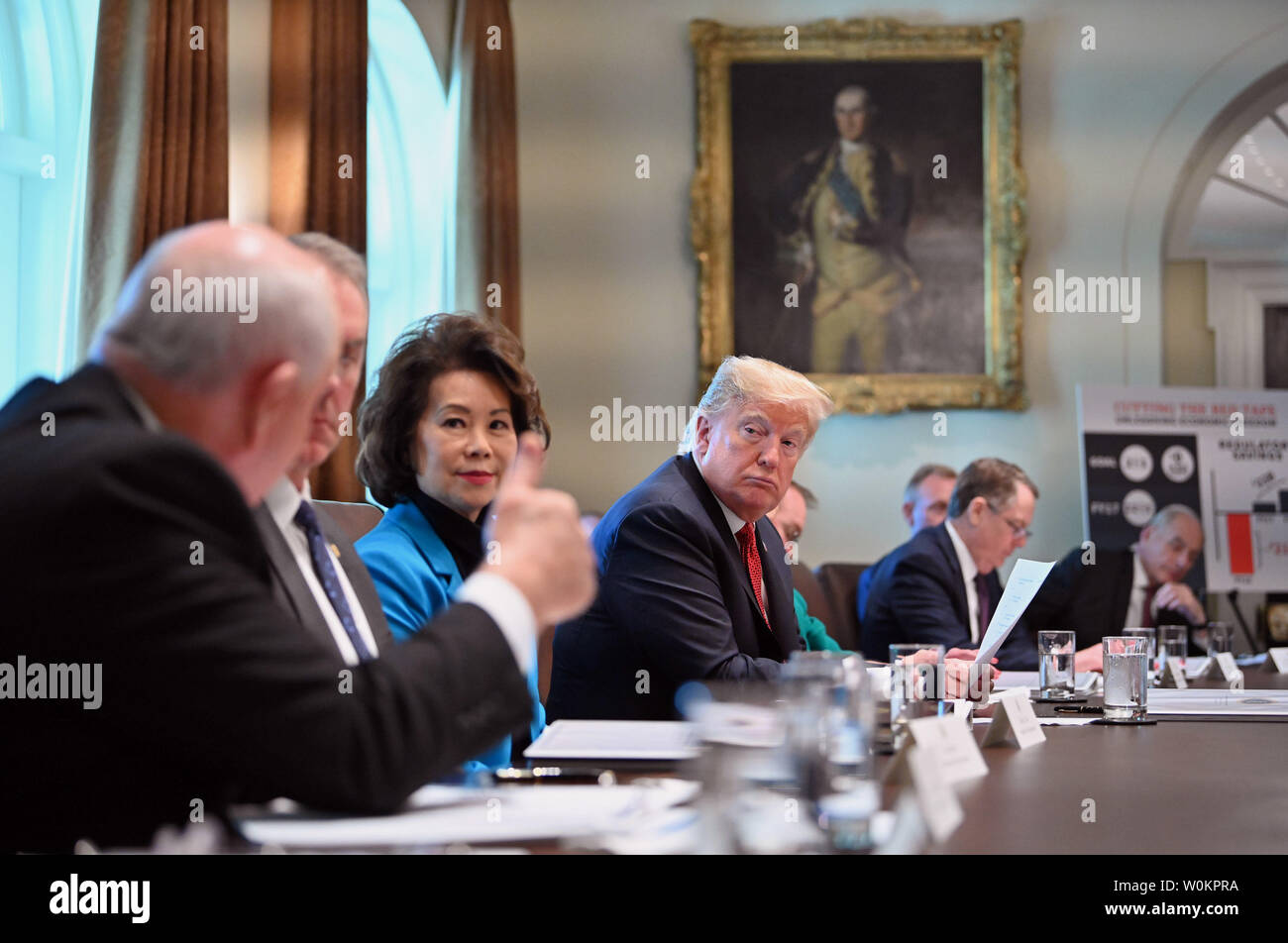President Donald J. Trump holds a cabinet meeting at the White House on ...