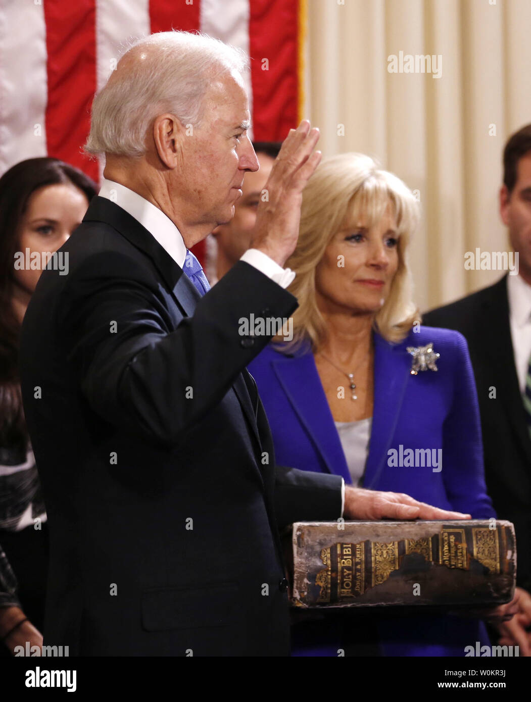 US Vice President Joe Biden takes the oath of office during the 57th ...