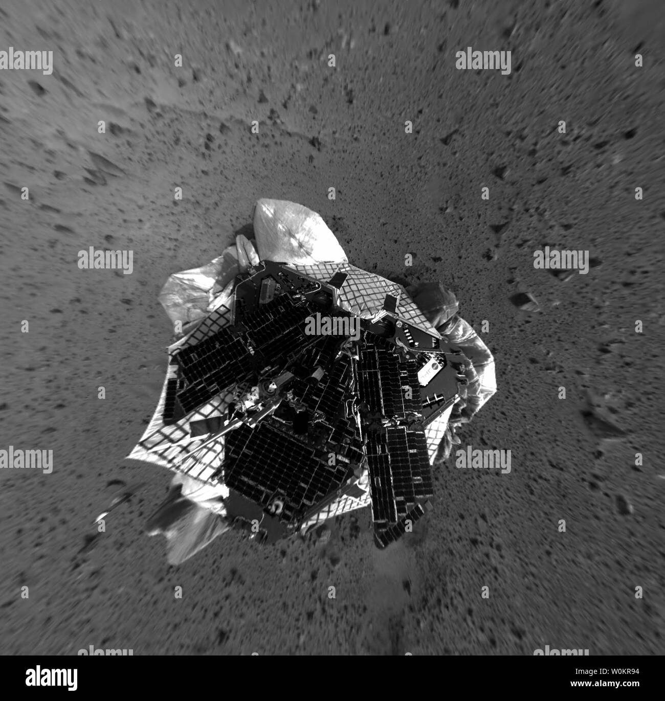 This mosaic image taken by the navigation camera on the Mars ...