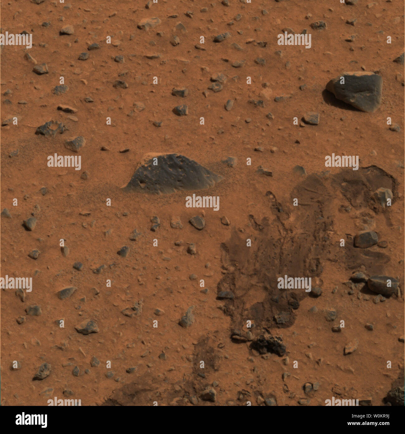 This section of the first color image from the Mars Exploration Rover ...