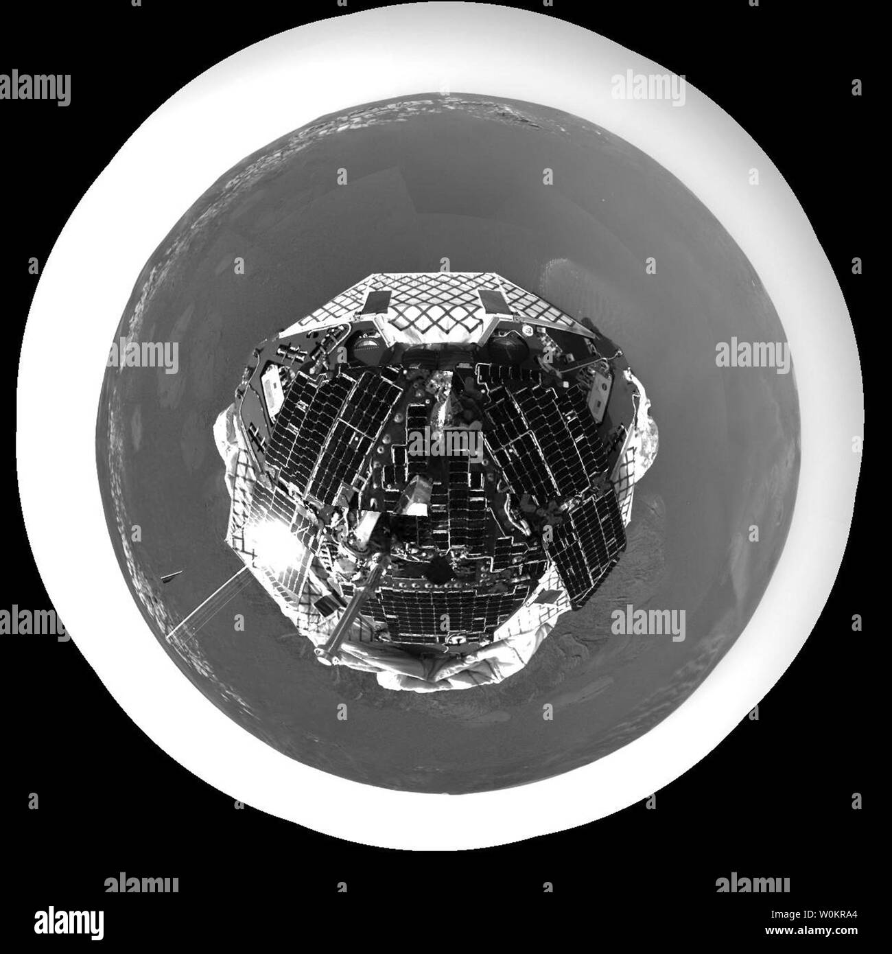 This polar projection of an image from the navigation camera on the ...