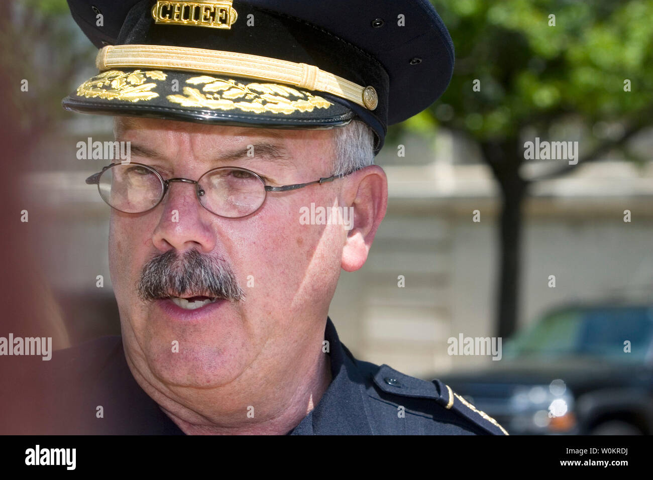 US Capitol Police Chief Terrance W. Gainer talk to to reporters outside ...