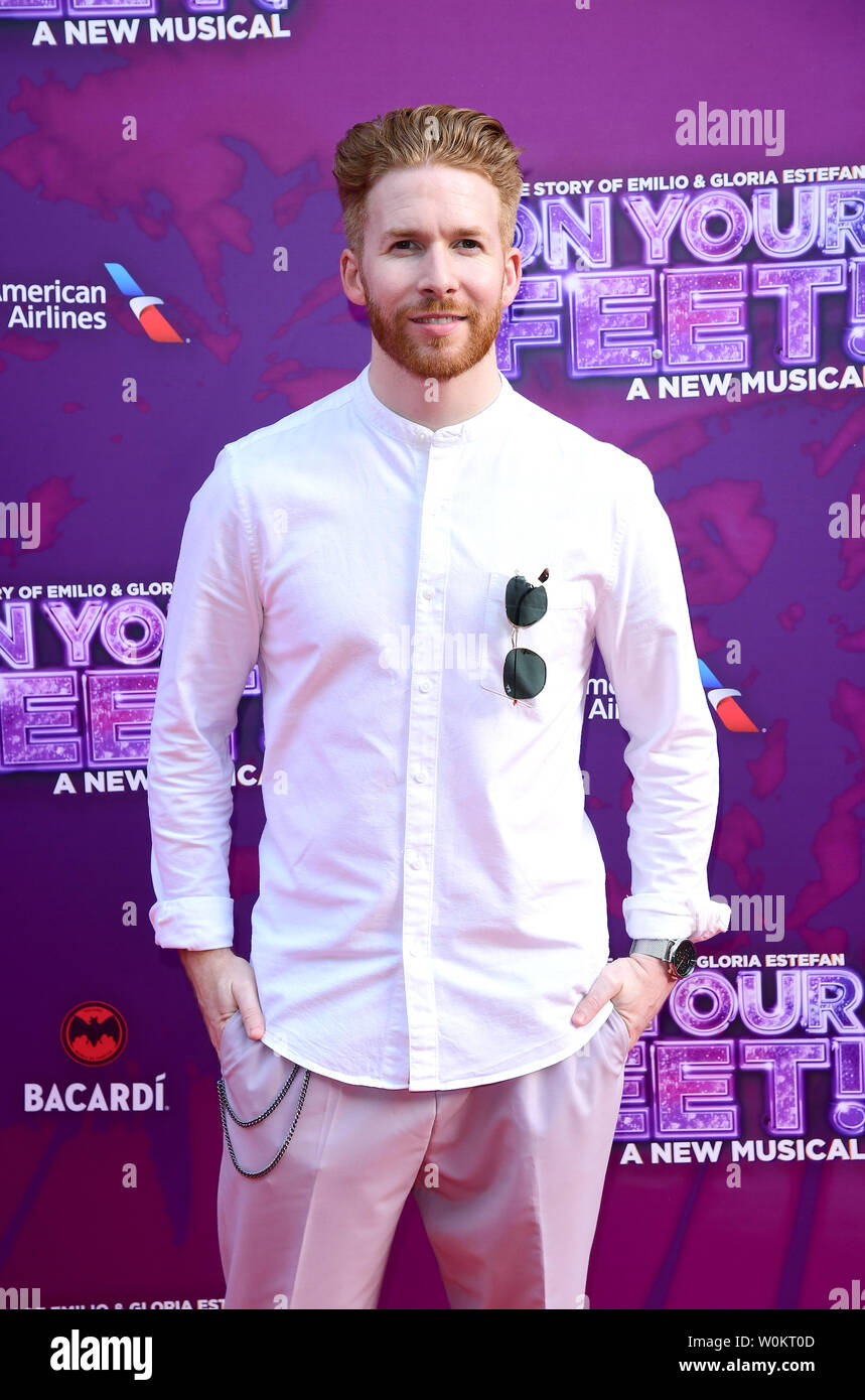 Neil Jones arriving for the press night for On Your Feet! at the London ...