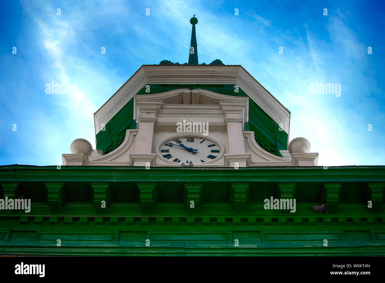 The Pythian Castle secret society lodge building clock tower in ...