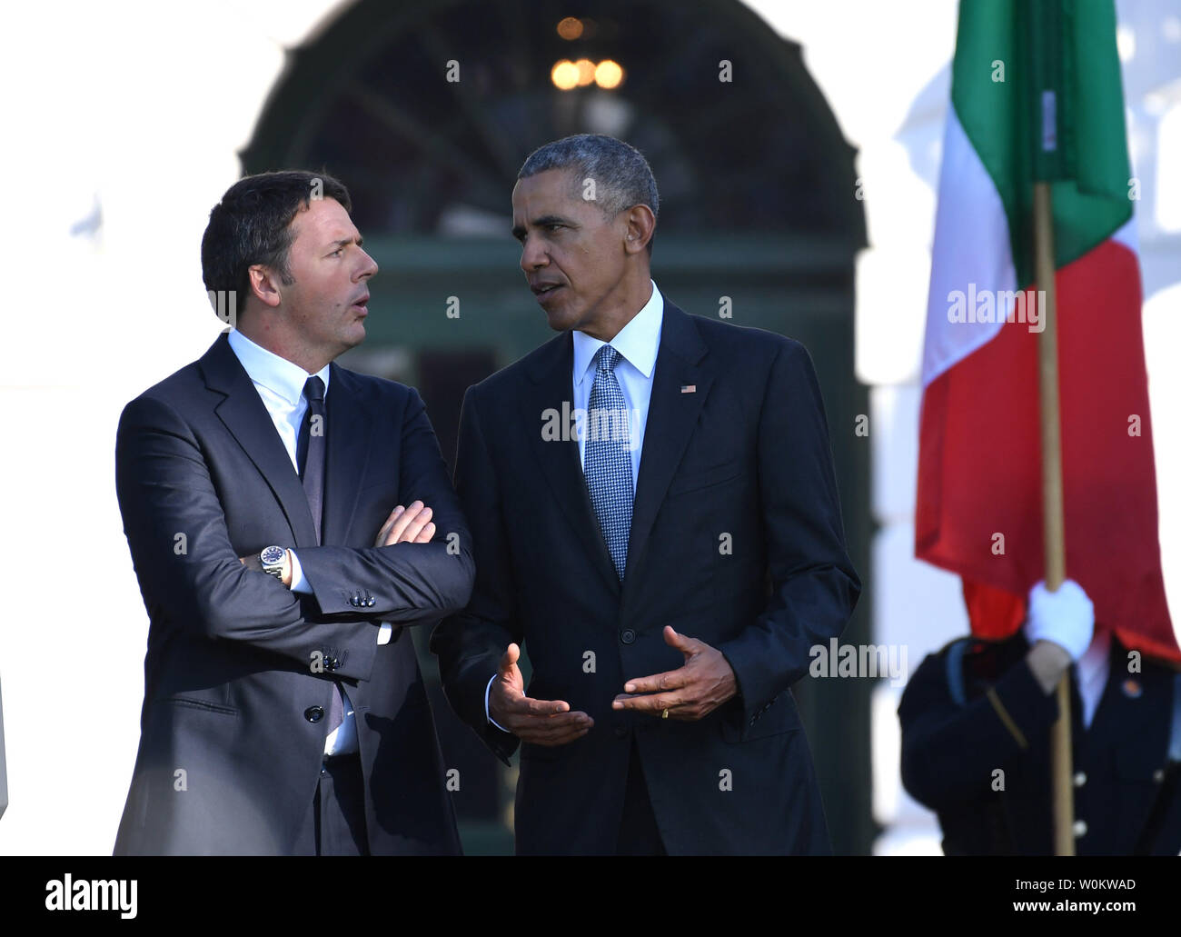 U.S. President Barack Obama and Italian Prime Minister Matteo Renzi ...